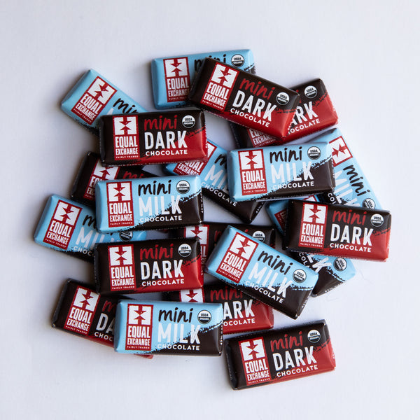 Organic Mini Chocolates Milk & Dark - Bag of 20 - Just Creations