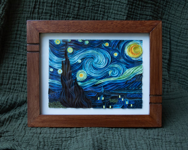 The Starry Night - Van Gogh - Artist Series Quilled Card - Just Creations